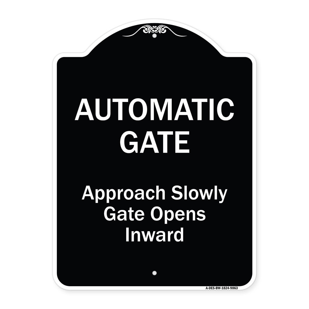 SignMission Designer Series Sign - Automatic Gate Approach Slowly Gate ...