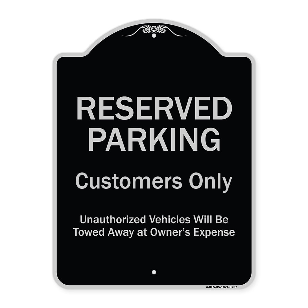 SignMission Designer Series Sign - Reserved Parking Customers Only ...