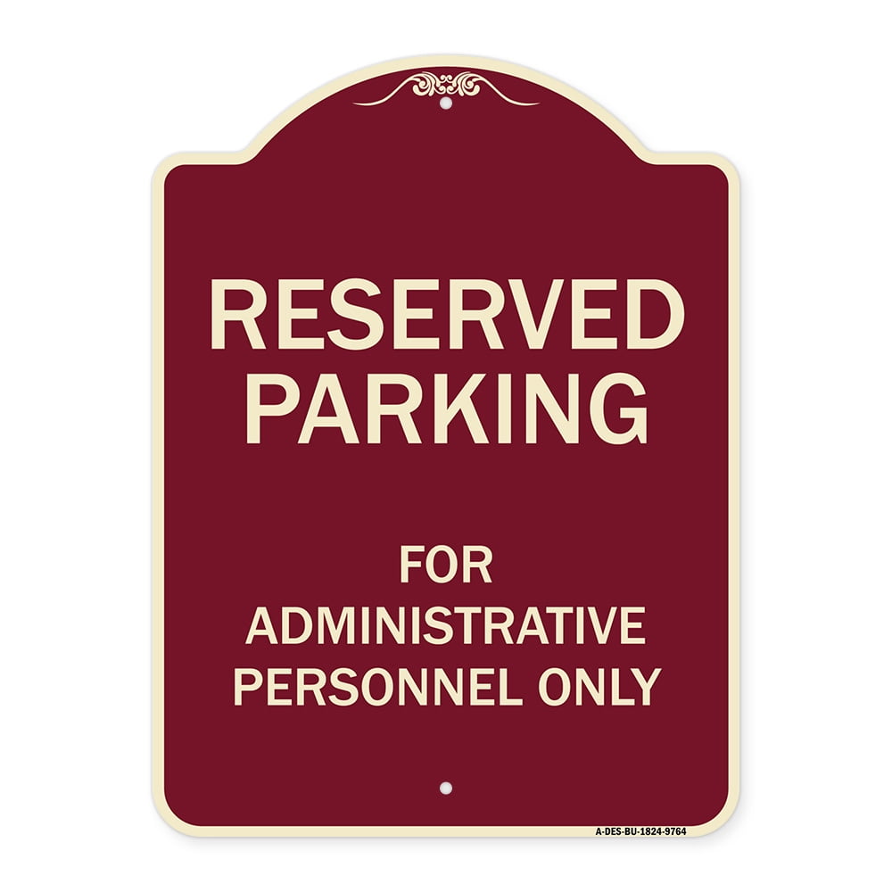 SignMission Designer Series Sign - Reserved Parking For Administrative ...