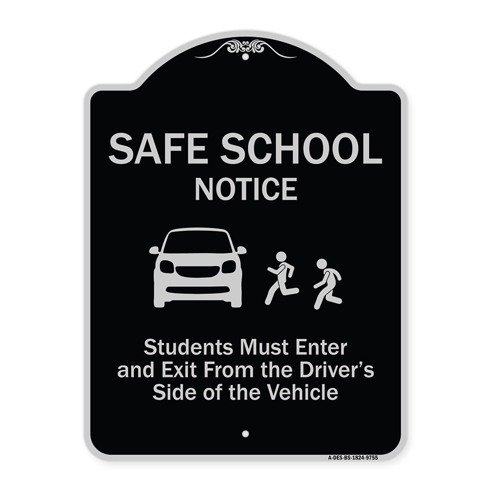Designer Series Safe School Notice Students Must Enter And Exit From ...