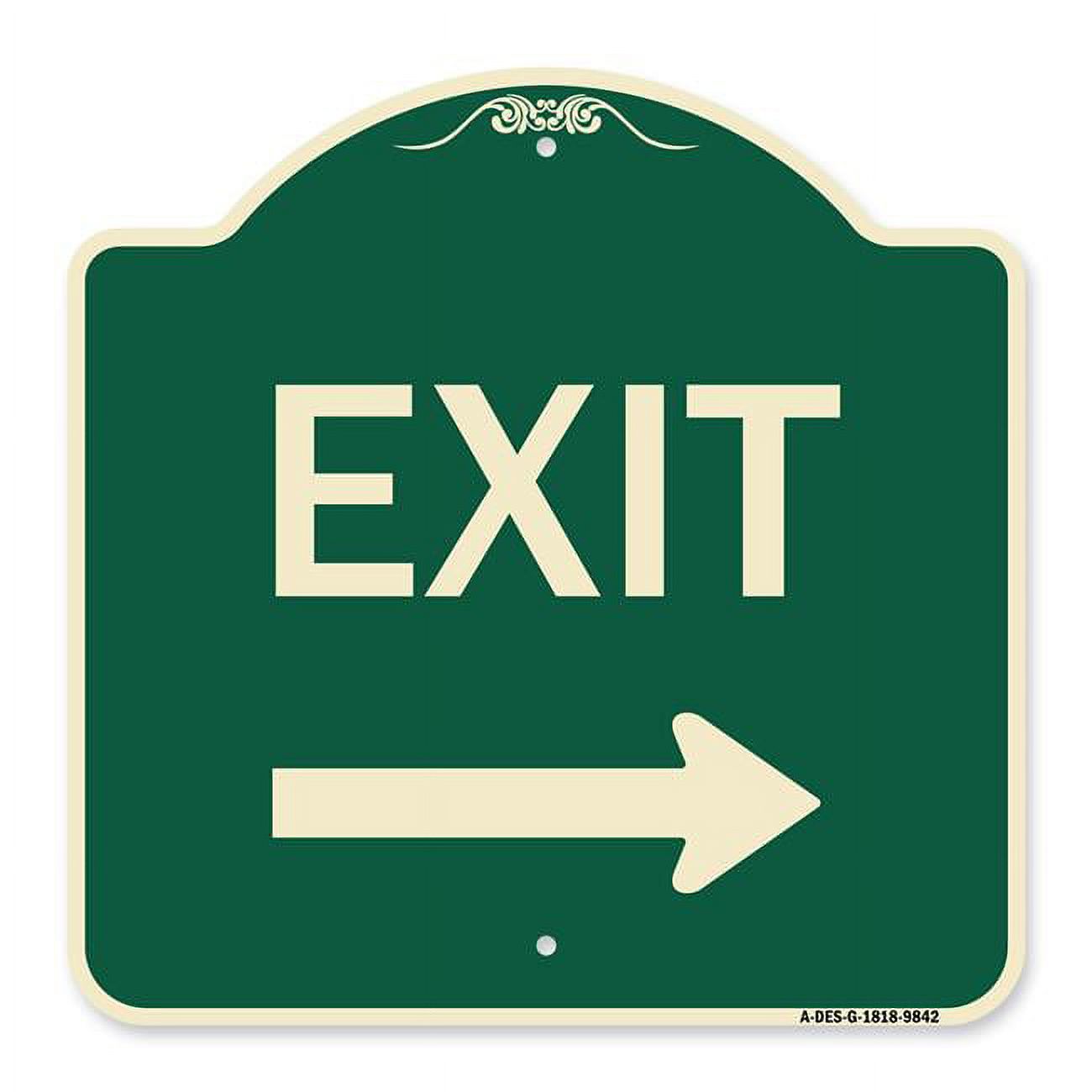 Designer Series Sign - Exit with Right Arrow - Walmart.com