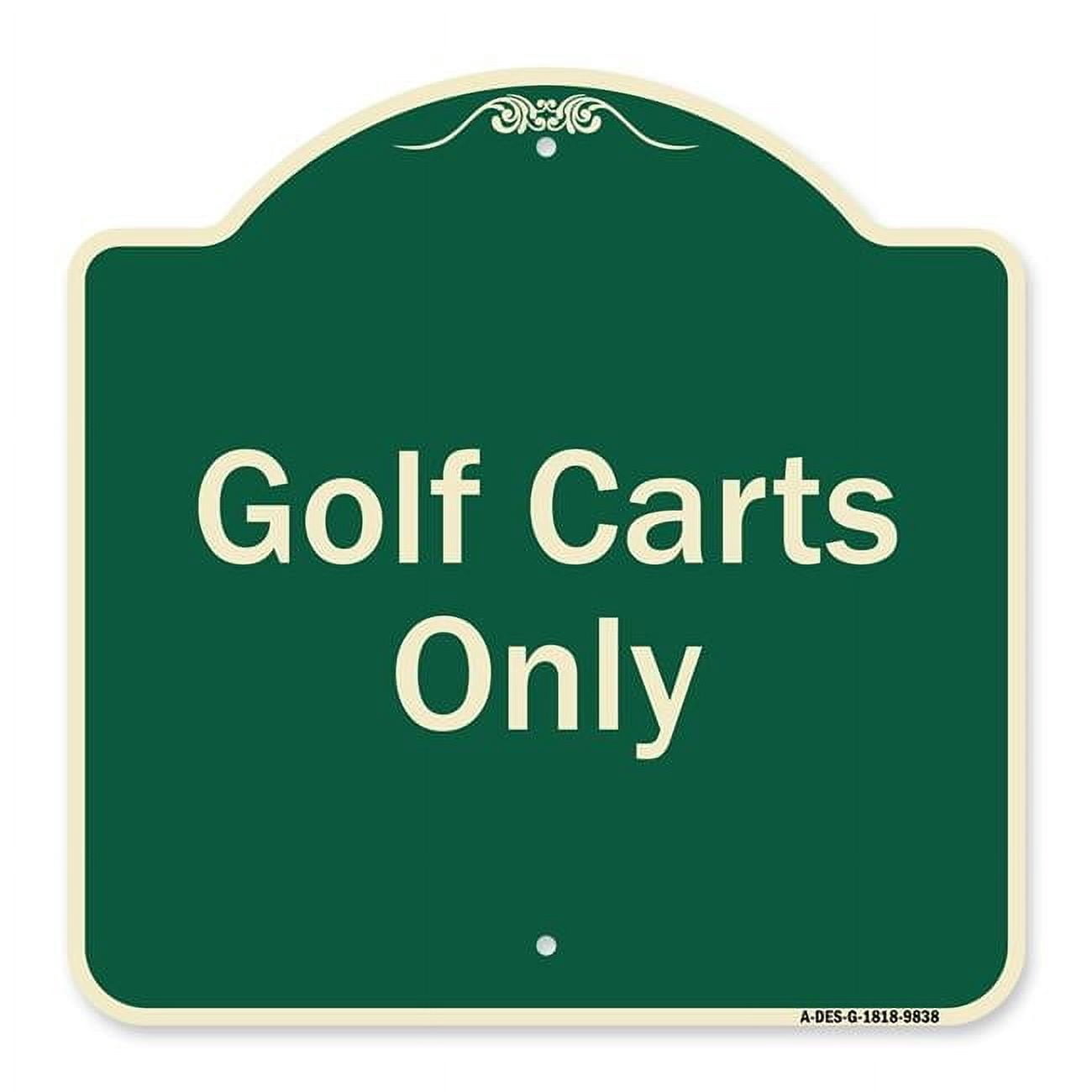 Designer Series Sign - Golf Carts Only - Walmart.com