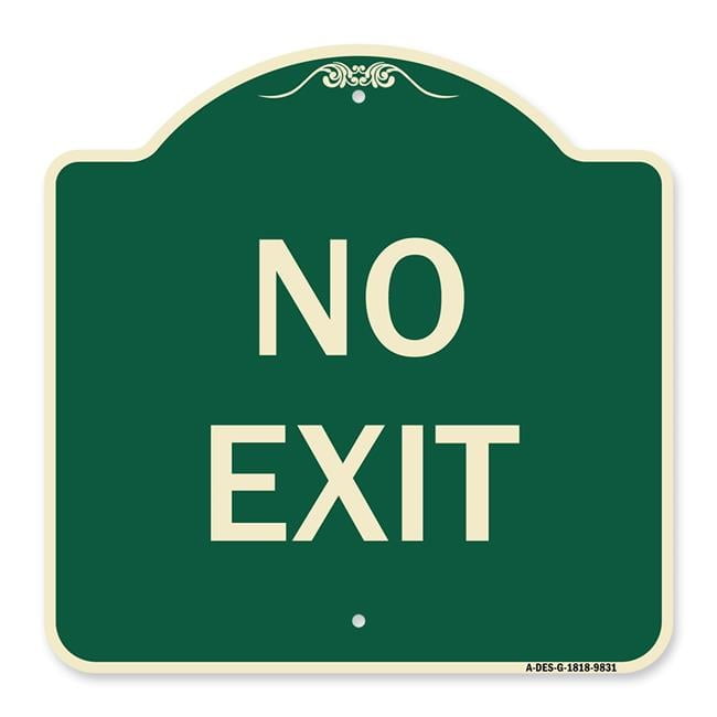 Designer Series Sign - No Exit - Walmart.com