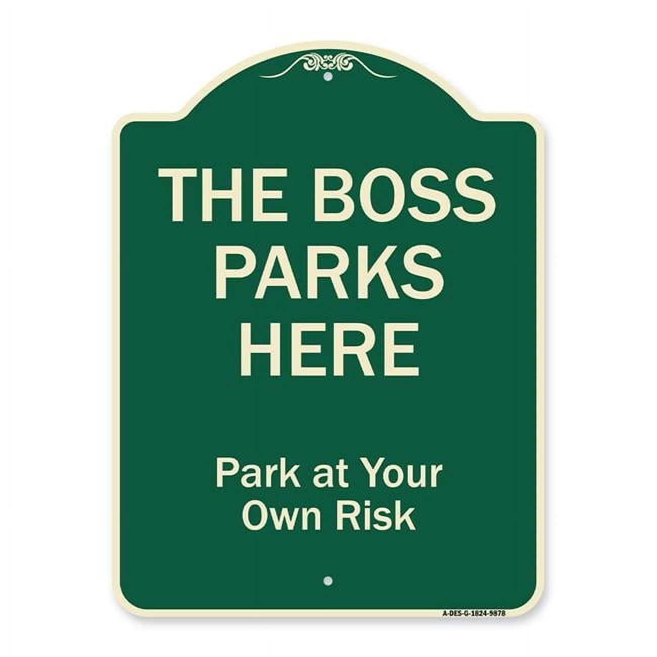 Designer Series Sign - the Boss Parks Here - Walmart.com
