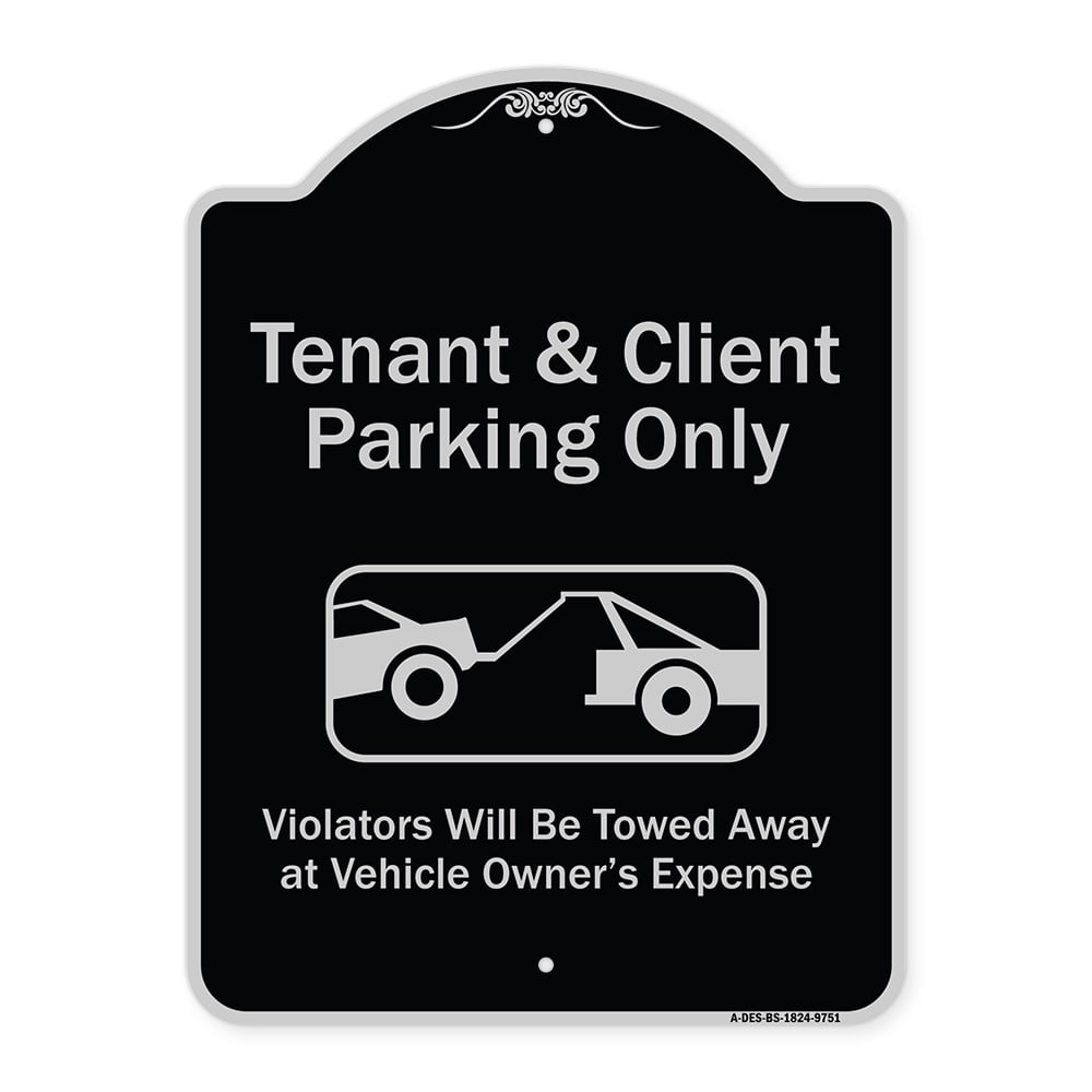SignMission Designer Series Sign - Tenant And Client Parking Only ...