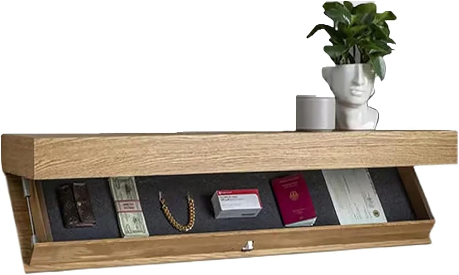Designer Shelf with Secret Compartment - Concealed Floating Shelf for ...