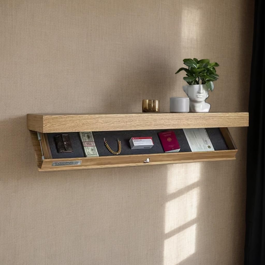 Designer Shelf with Secret Compartment, Concealed Floating Shelf, Wall ...