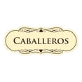 Designer Spanish Caballeros Sign (Ivory/Dark Brown) - Large - Walmart.com