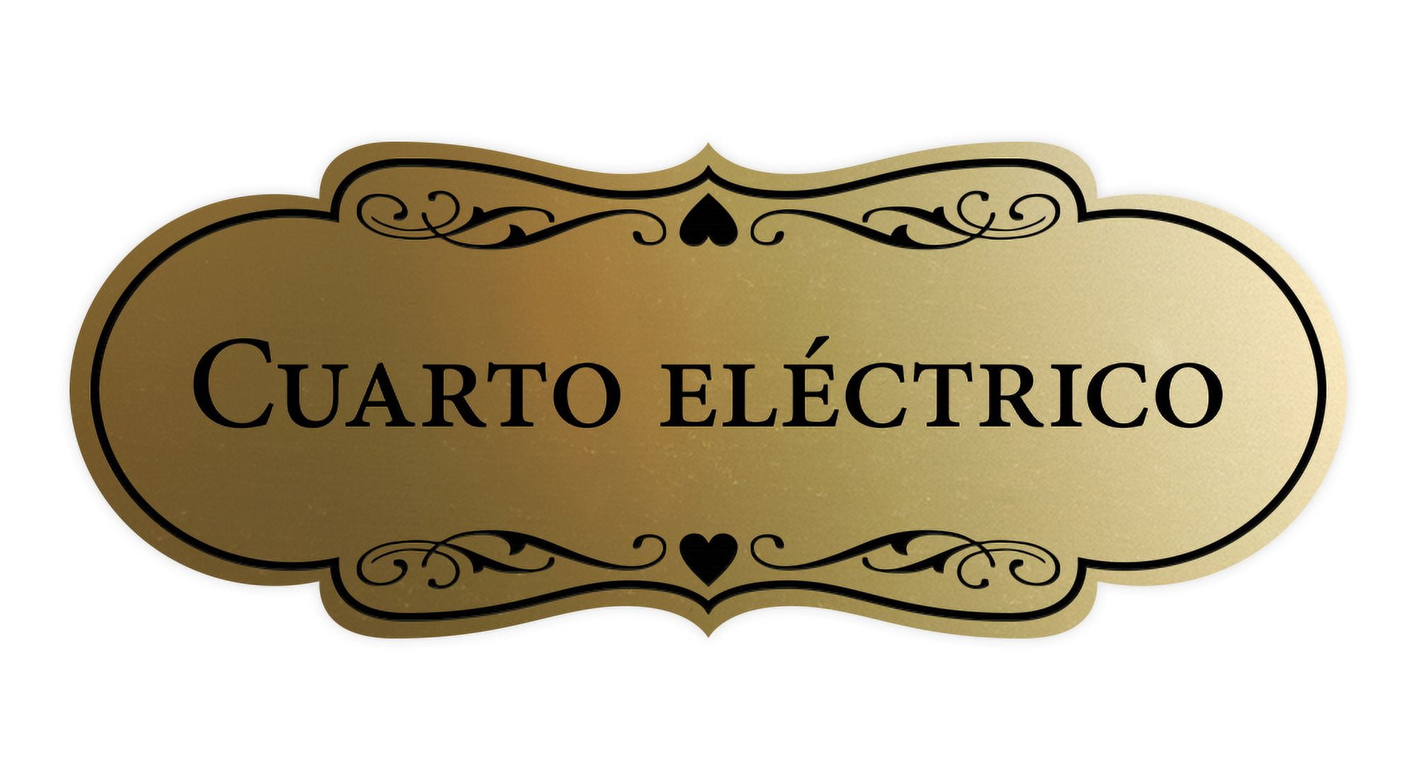 Designer Spanish Cuarto electrico Sign (Brushed Gold) - Large - Walmart.com