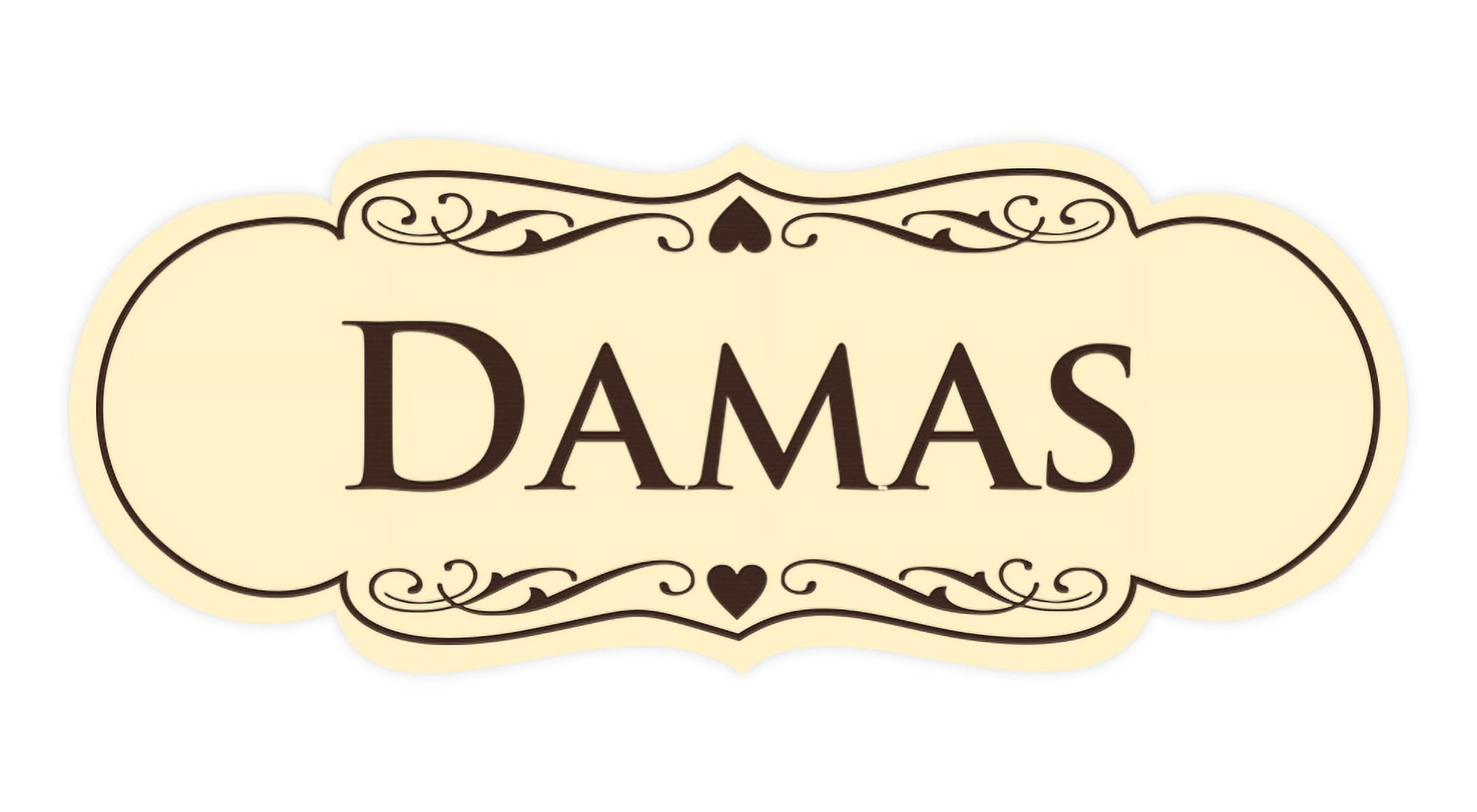 Designer Spanish Damas Sign (Ivory/Dark Brown) - Medium - Walmart.com