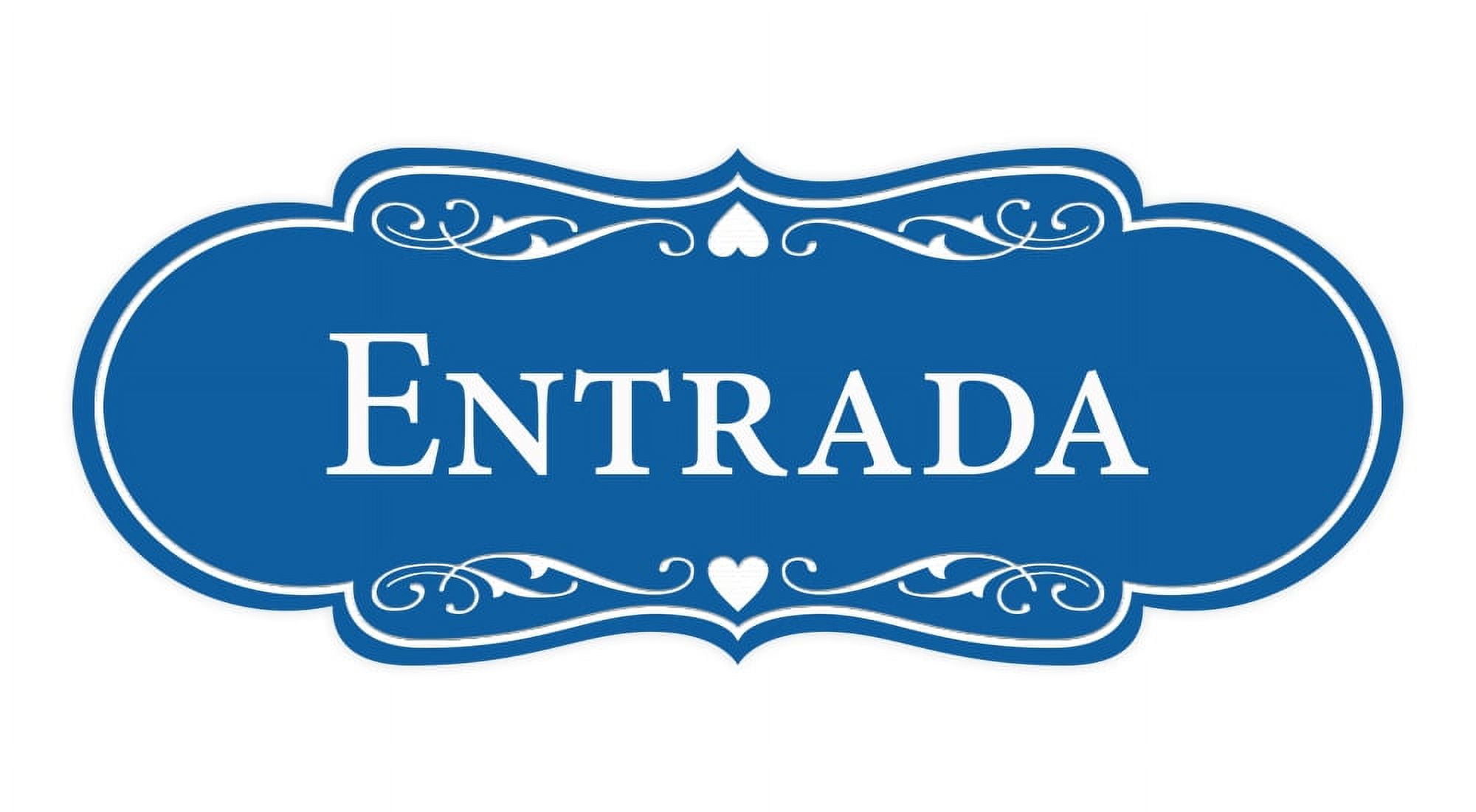 Designer Spanish Entrada Sign (Blue) - Medium - Walmart.com