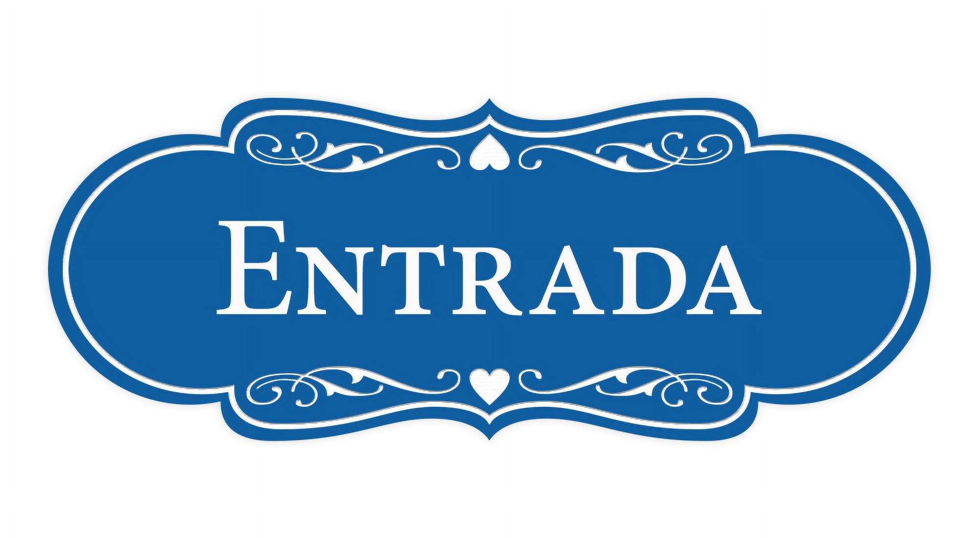 Designer Spanish Entrada Sign (Blue) - Small - Walmart.com