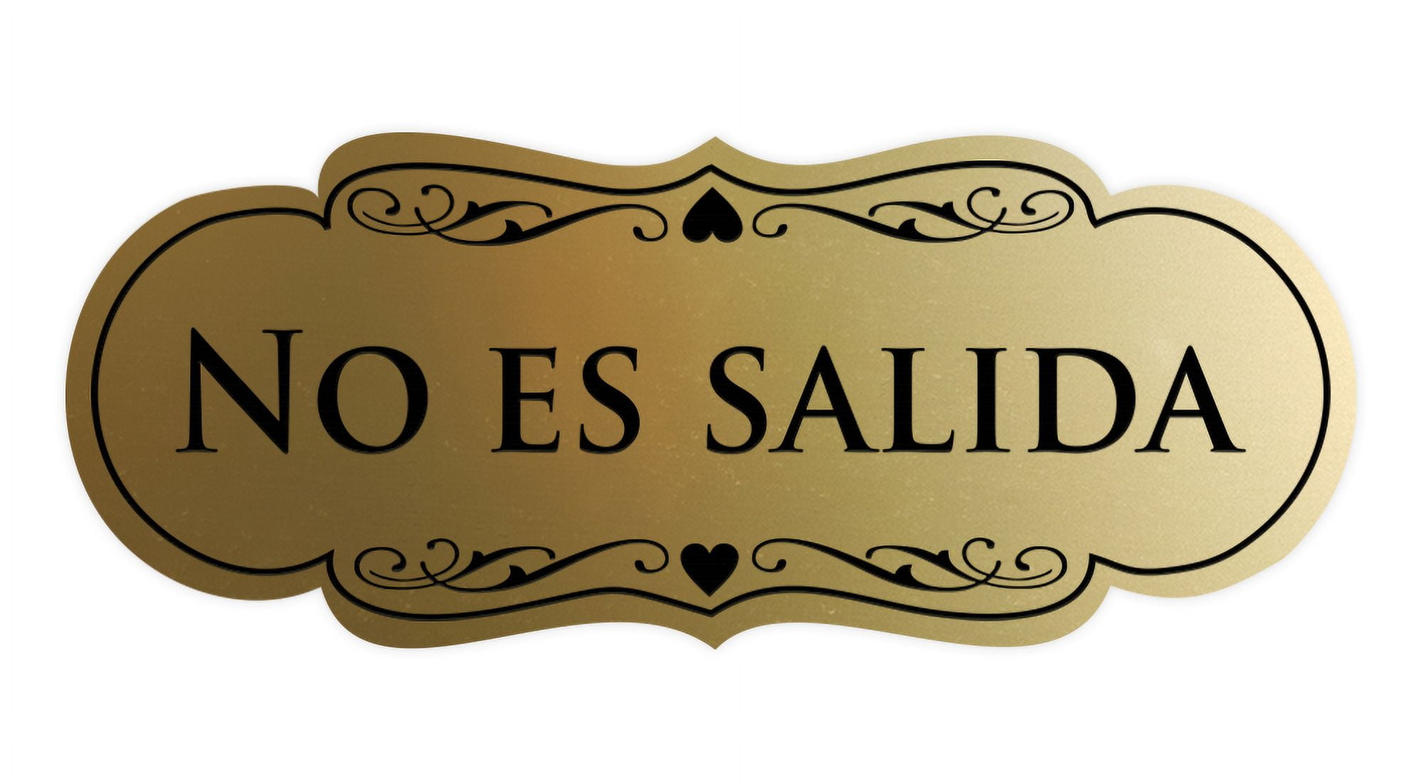 Designer Spanish No es salida Sign (Brushed Gold) - Medium - Walmart.com