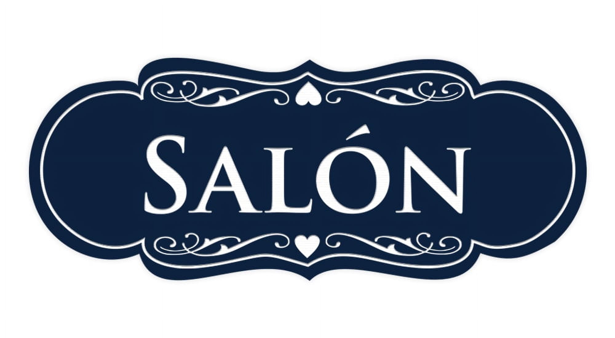 Designer Spanish Salon Sign (Navy Blue / White) - Large - Walmart.com