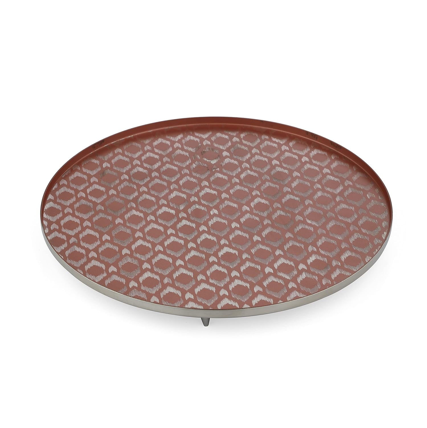 Designer Stainless Steel Round Platters With Legs | Serving Tray For ...