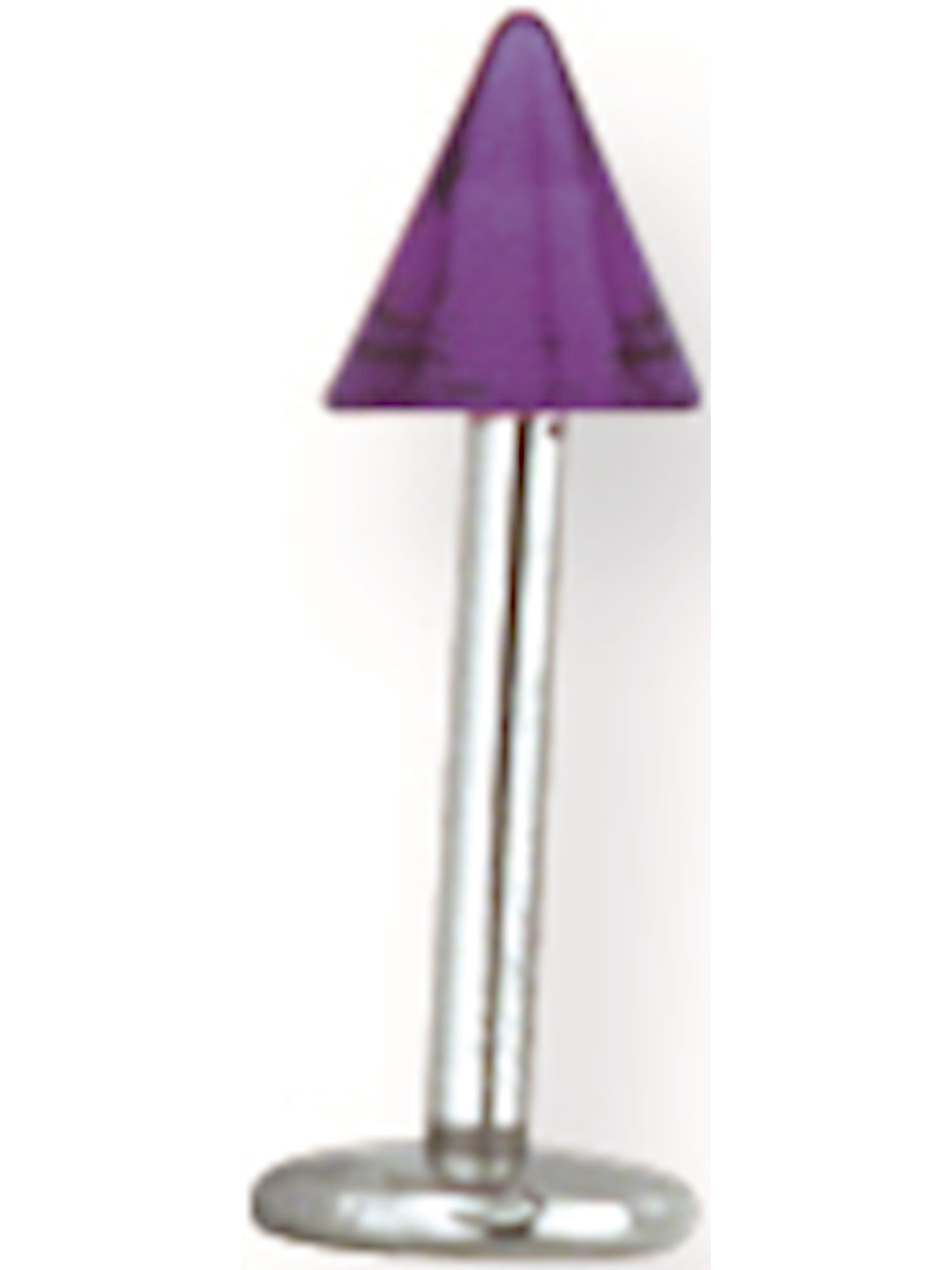 Designer Stainless Steel Sgss Labret W Uv Sensitive Acrylic Cone 16G (1 ...