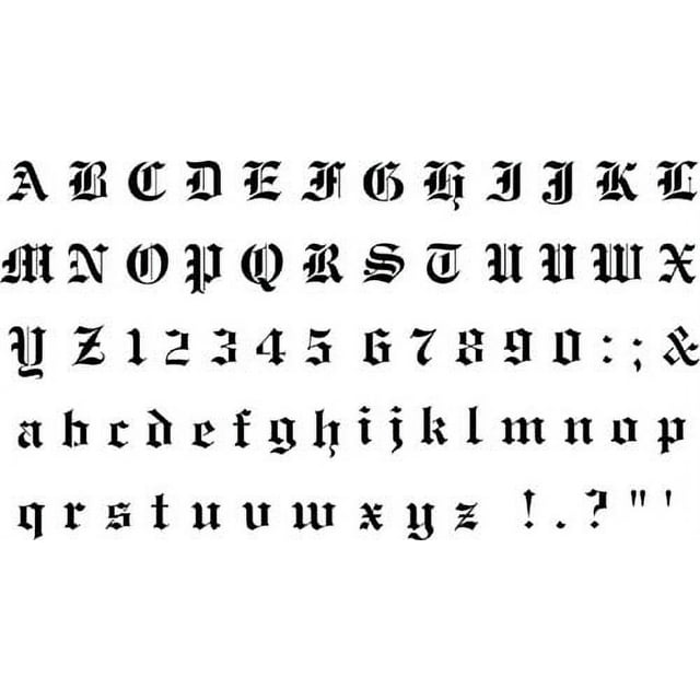 Designer Stencils 3” Old English Script Letter Stencil - Walmart.com