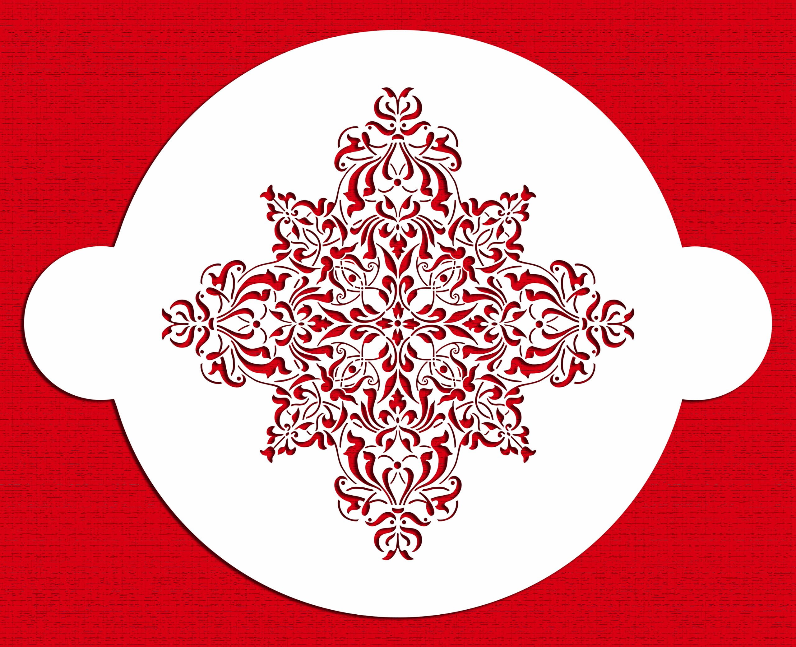 Designer Stencils French Medallion Cake Stencil Top 9.5 Inch, Beige ...