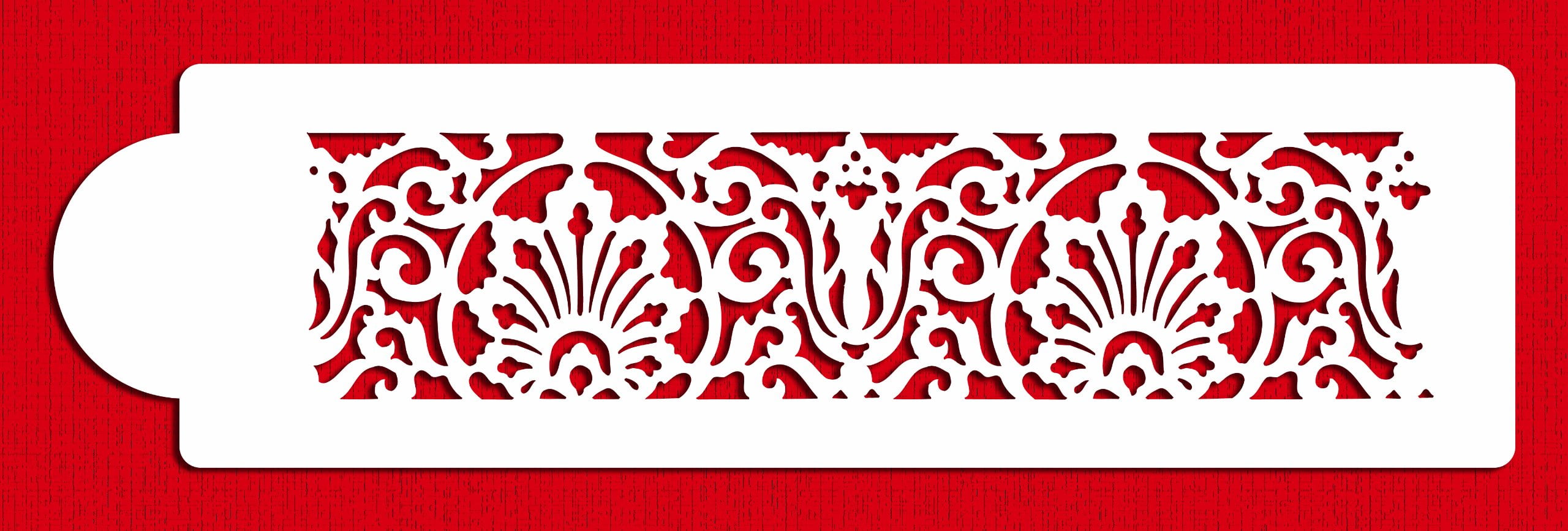 Designer Stencils Banded Lace cake stencil, 2.5 x 10.75 - Walmart.com