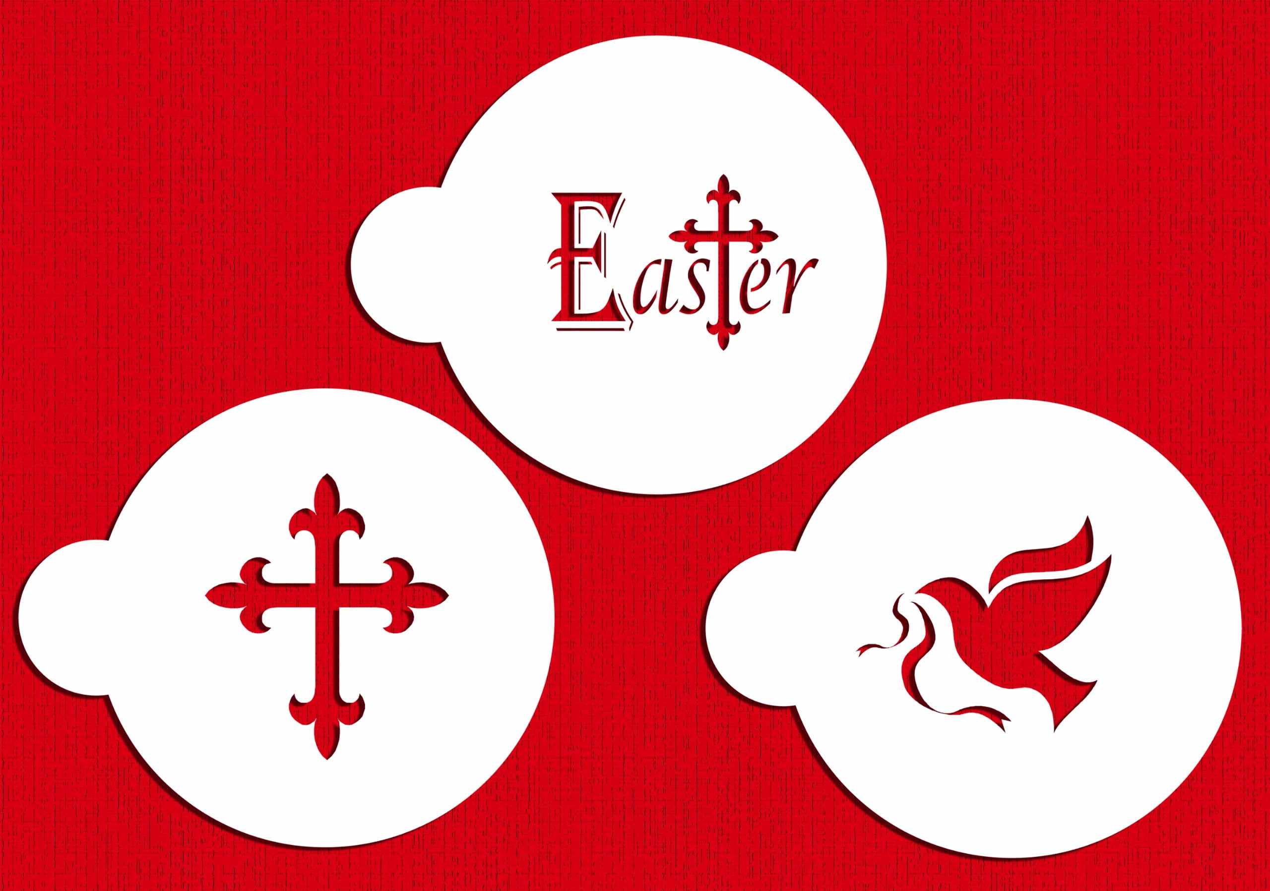 Designer Stencils Easter Cookie Stencils, (Cross, Dove, Easter), Beige ...