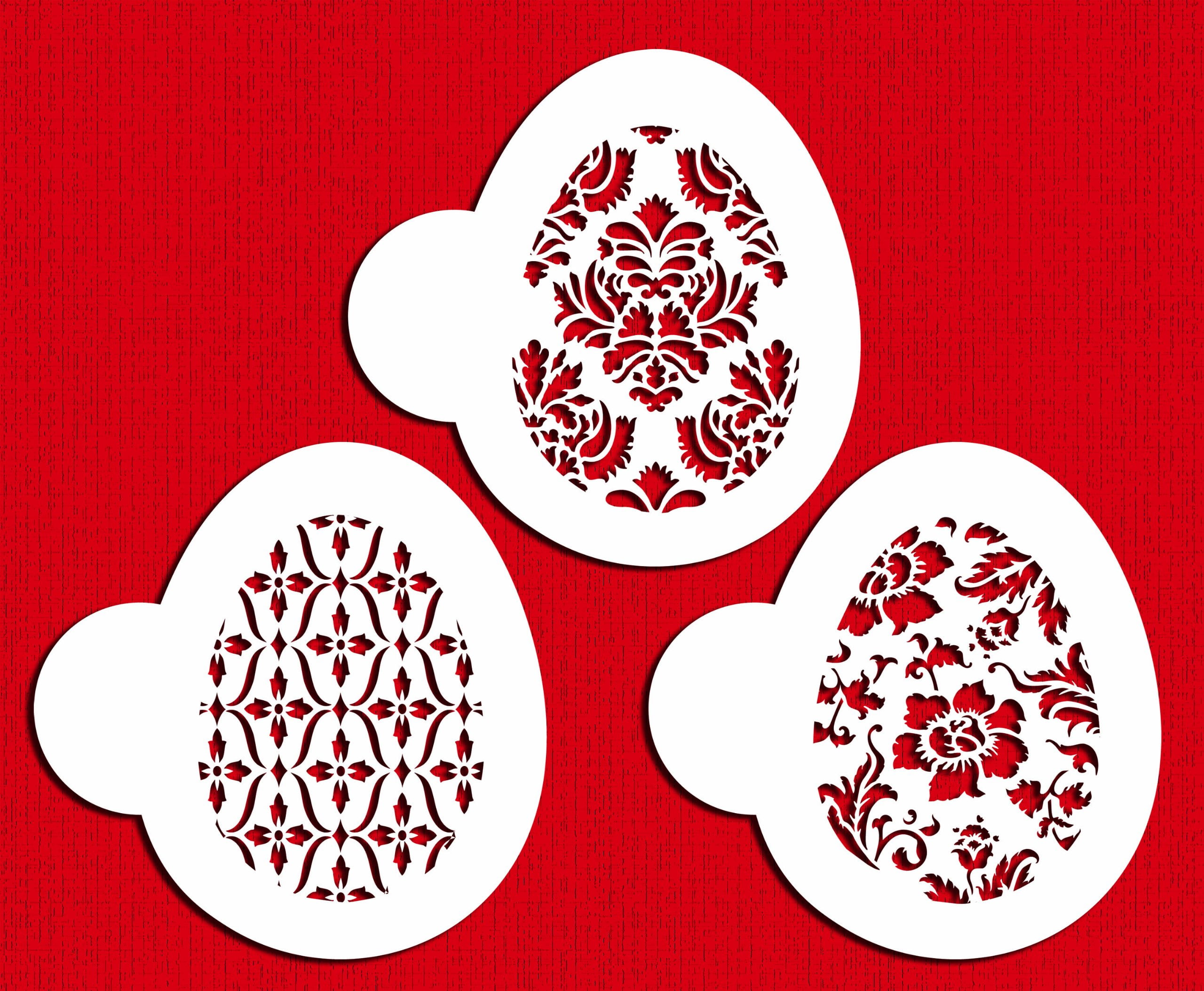 Designer Stencils Chic Easter Eggs Set cookie stencil, 3.75"H x 2.75"W ...