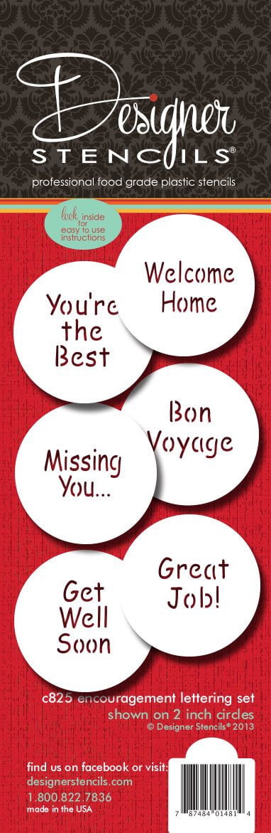 Designer Stencils Encouragement Lettering Cookie Stencil Set, (YOU'RE ...