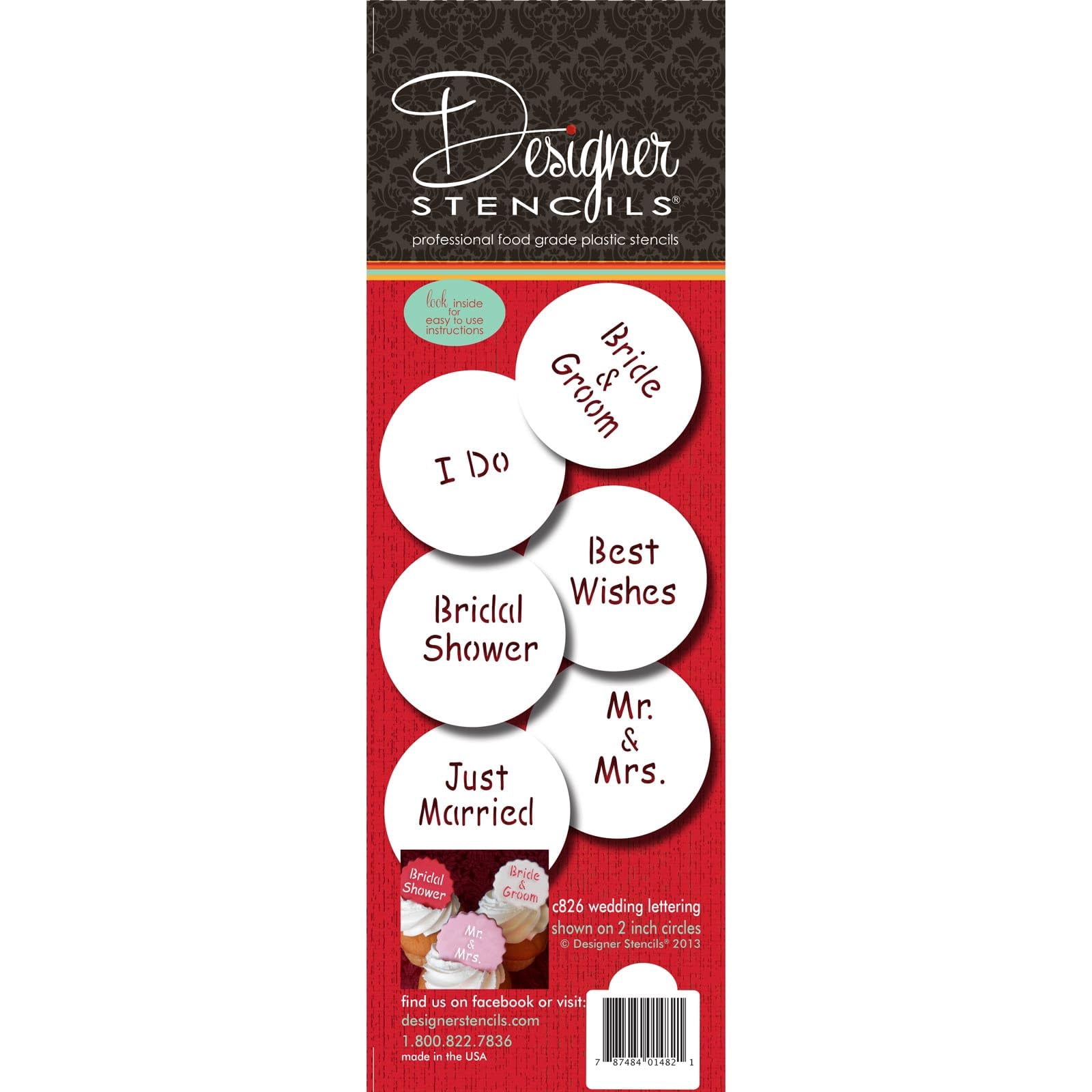 Designer Stencils Wedding Lettering Cookie Stencil Set, (BRIDE & GROOM ...