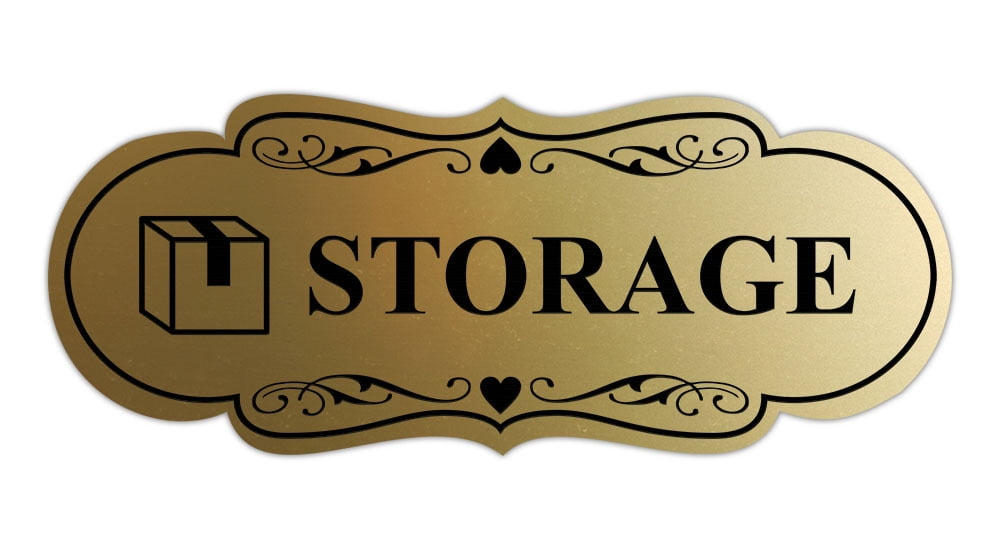 Designer Storage (Box) Sign (Brushed Gold) - Medium - Walmart.com
