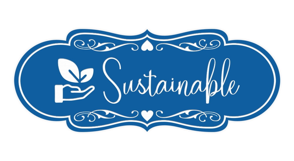 Designer Sustainable Sign (Blue) - Medium - Walmart.com