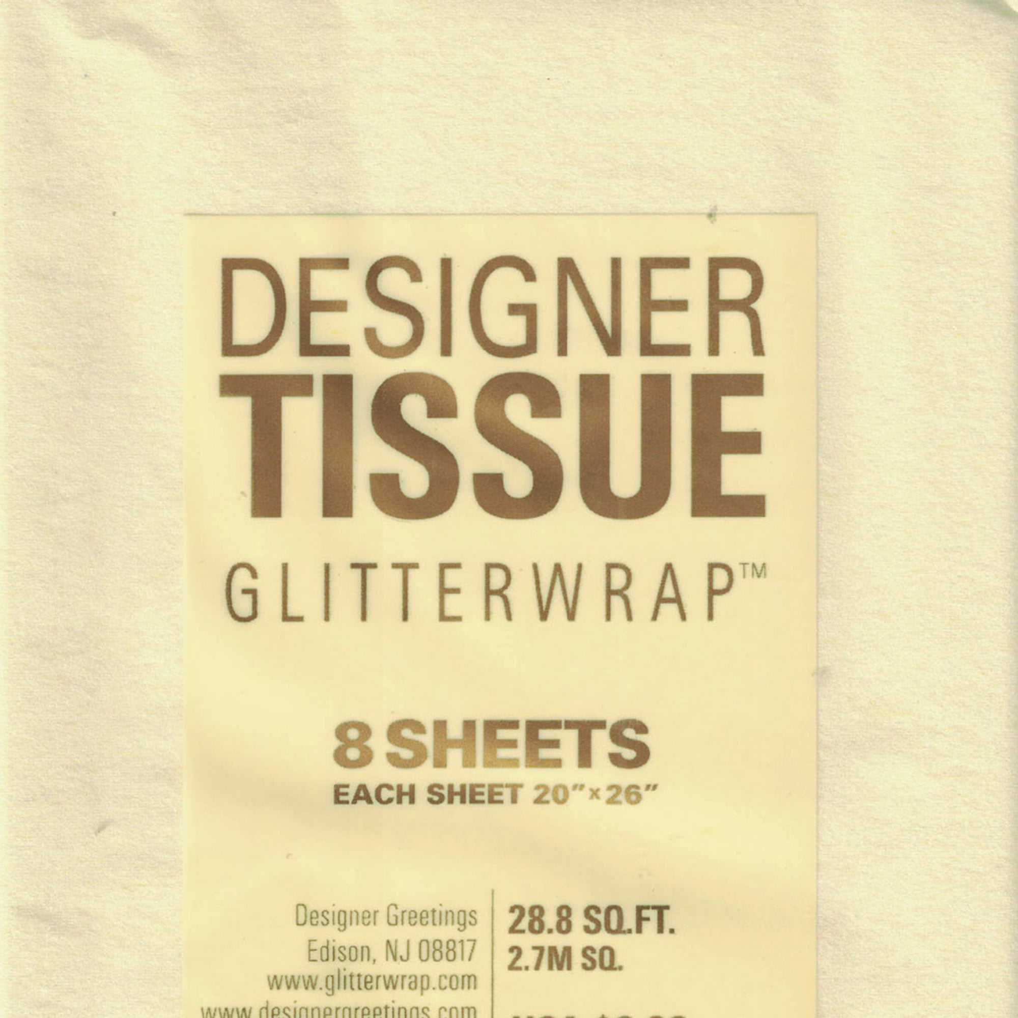 Designer Tissue Paper 'Ivory' (8 sheets) - Walmart Business Supplies