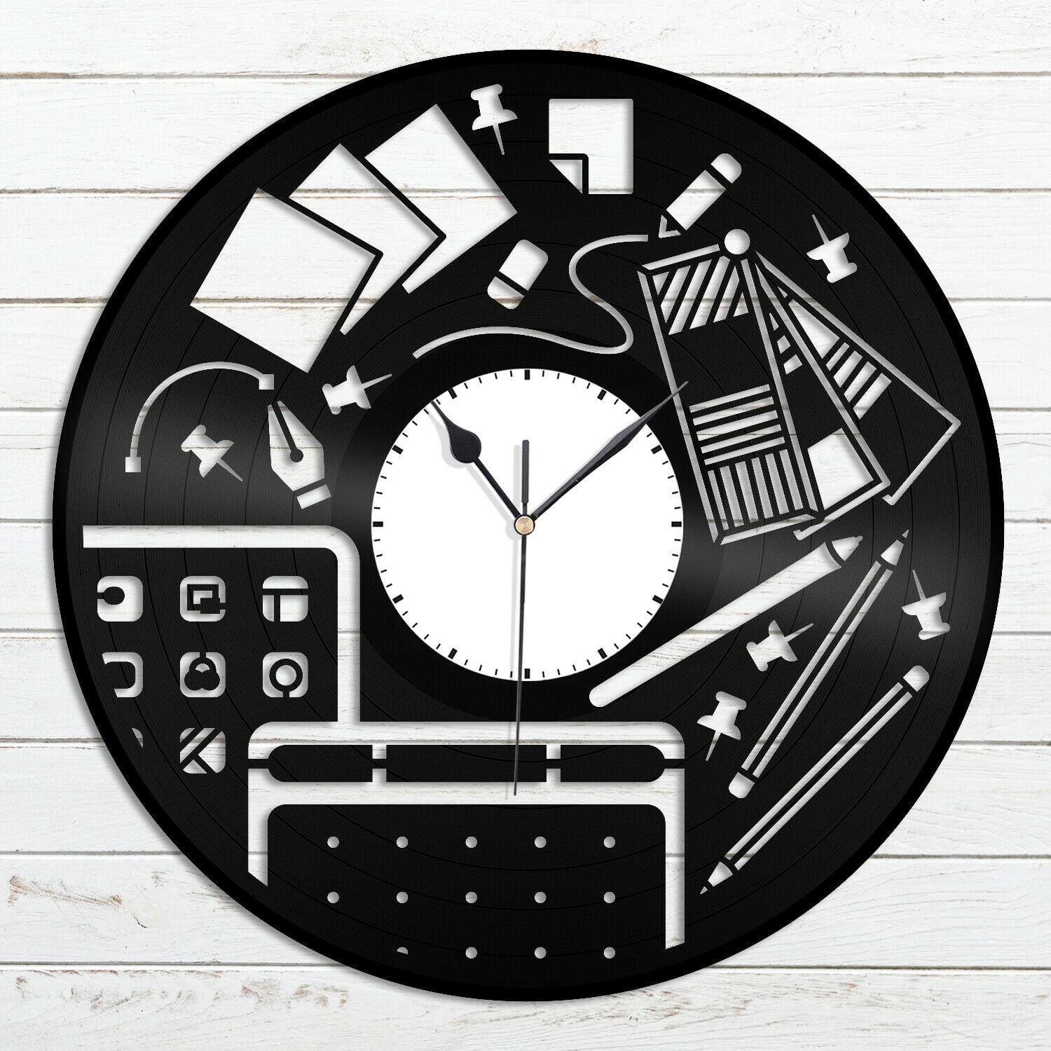 Designer Vinyl Wall Clock Souvenir Gift for Friends Home Living Room ...