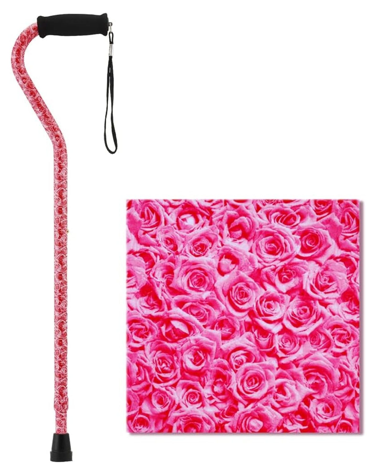 Designer Walking Cane with Offset Handle, Lightweight Adjustable ...