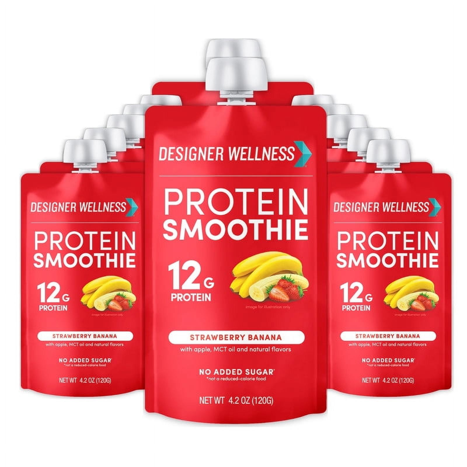 Designer Wellness 12g Protein Strawberry Banana Smoothie, 12 Pack ...