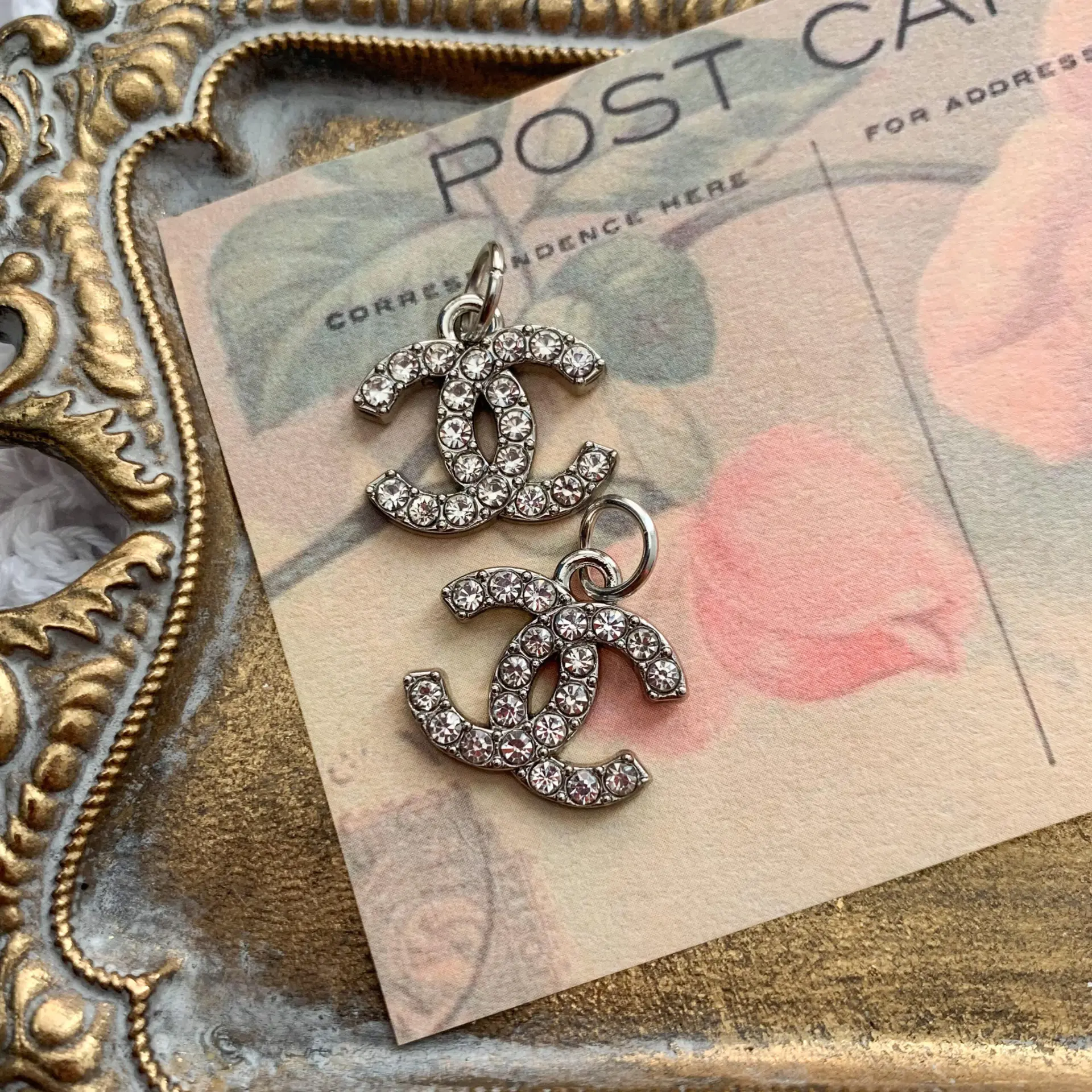 Designer Zipper Pull Silvertone Crystal Set - Walmart.com