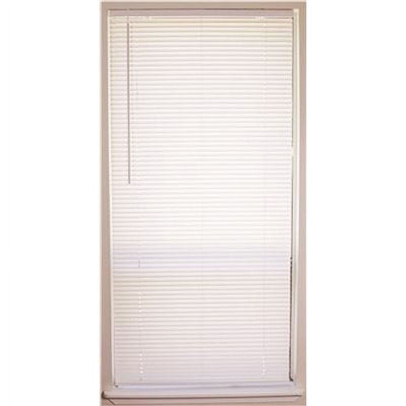 Designer's Touch Cordless Light Filtering White Vinyl Mini Blind, 25in ...