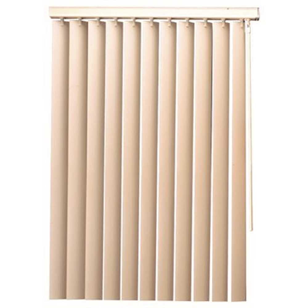 Designer's Touch Cordless PVC Vertical Window Blinds, Brown, 66" x 84 ...