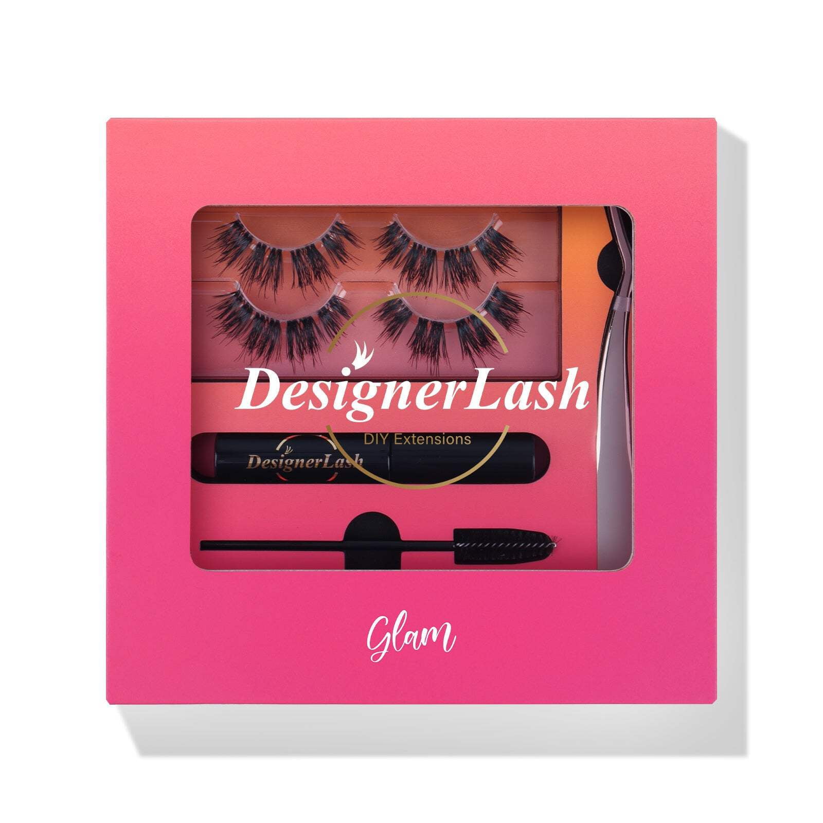 DesignerLash Kit-Glam Black Eyelash Extension Kit - Enhance Your Look ...