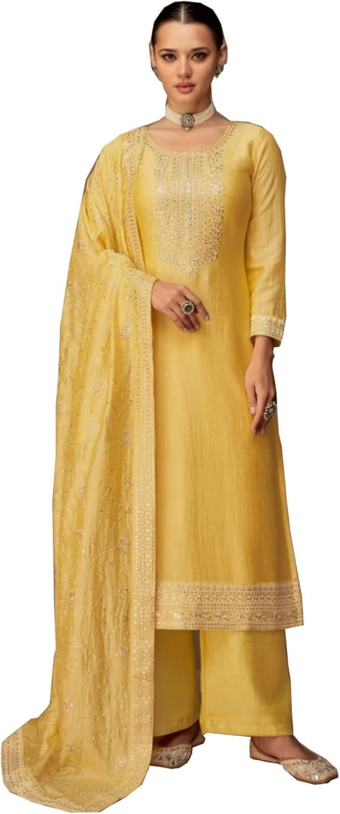 Designerharsha Haldi Wear Yellow Color Salwar Kameez Suit, Inidan Women ...