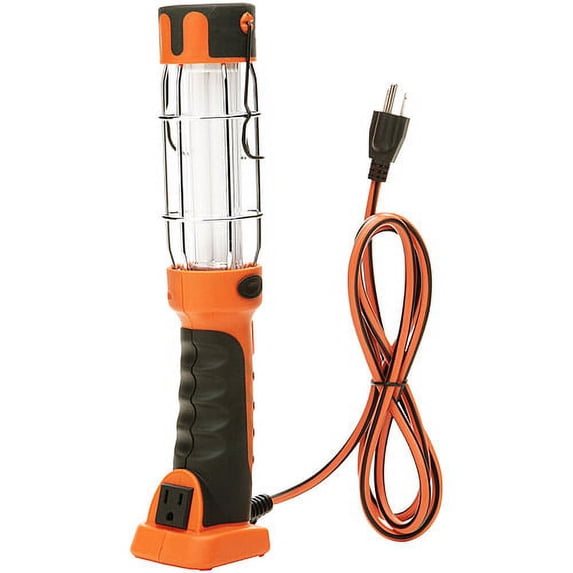 Designers Edge L1920 16/3 6’ Orange Fluorescent Work Light with ...