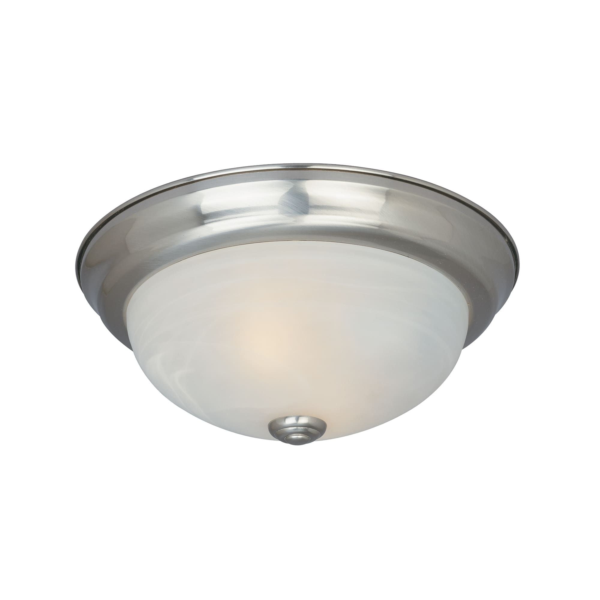 Designers Fountain 14 inch 2-Light Satin Platinum Flush Mount Ceiling ...