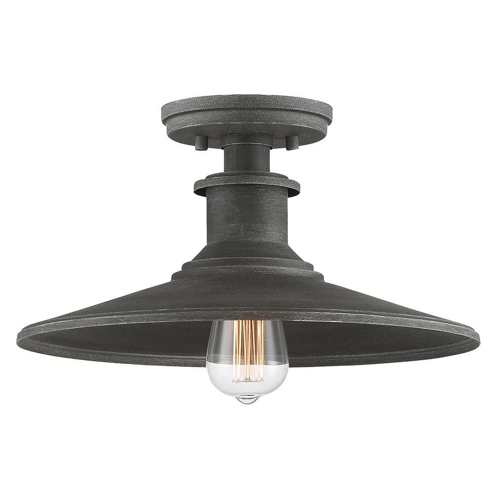 Designers Fountain Aurora Weathered Pewter 1 Light Semi Flush Mount ...