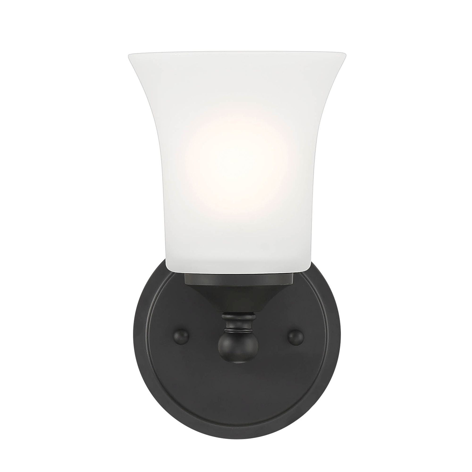 Designers Fountain Bronson 1 Light Matte Black Wall Sconce Light, D278M ...