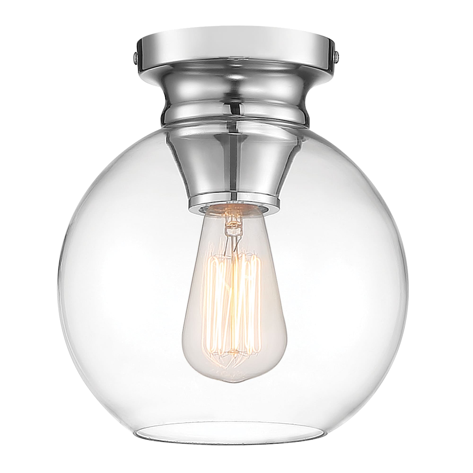 Chrome Flush Mount Light