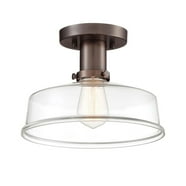 Designers Fountain Aurora Weathered Pewter 1 Light Semi Flush Mount ...