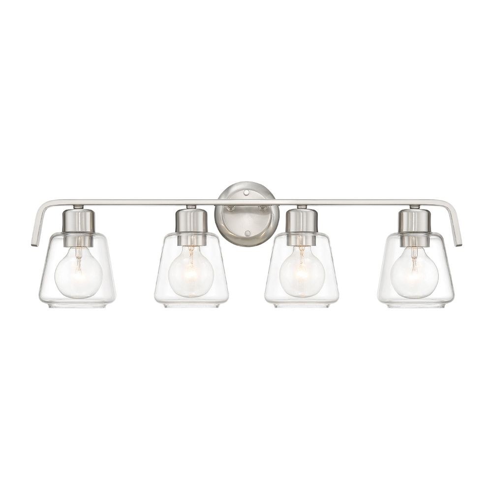 Designers Fountain Riley Bathroom Vanity Light Fixture, Satin Platinum ...