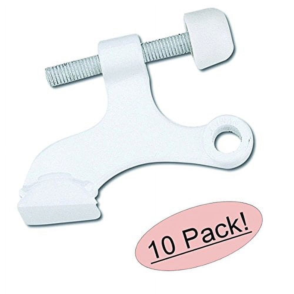 Designers Impressions White Heavy Duty Hinge Pin Adjustable Door Stop ...