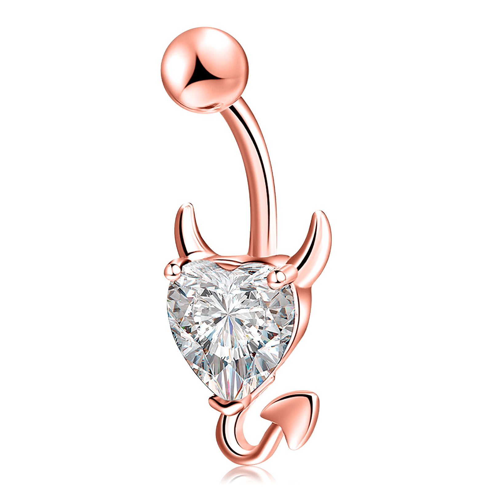 Designice 14G Belly Button Ring ,Shiny Belly Rings, Surgical Steel ...