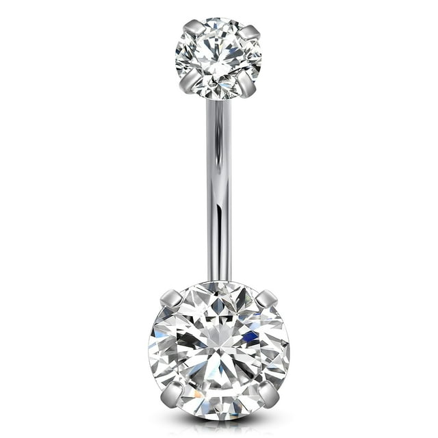 Designice 14G Belly Button Ring Surgical Steel Belly Rings Piercing ...