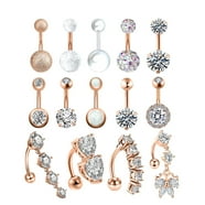 DESIGNICE Belly Button Ring,Screw Lock Belly Button Rings for Women ...