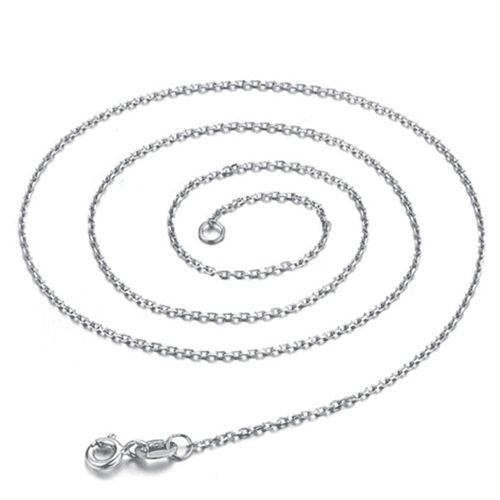 Designice 1MM Thin Silver Necklace for Women,S925 Sterling Silver Necklace for Women,Fashion ...
